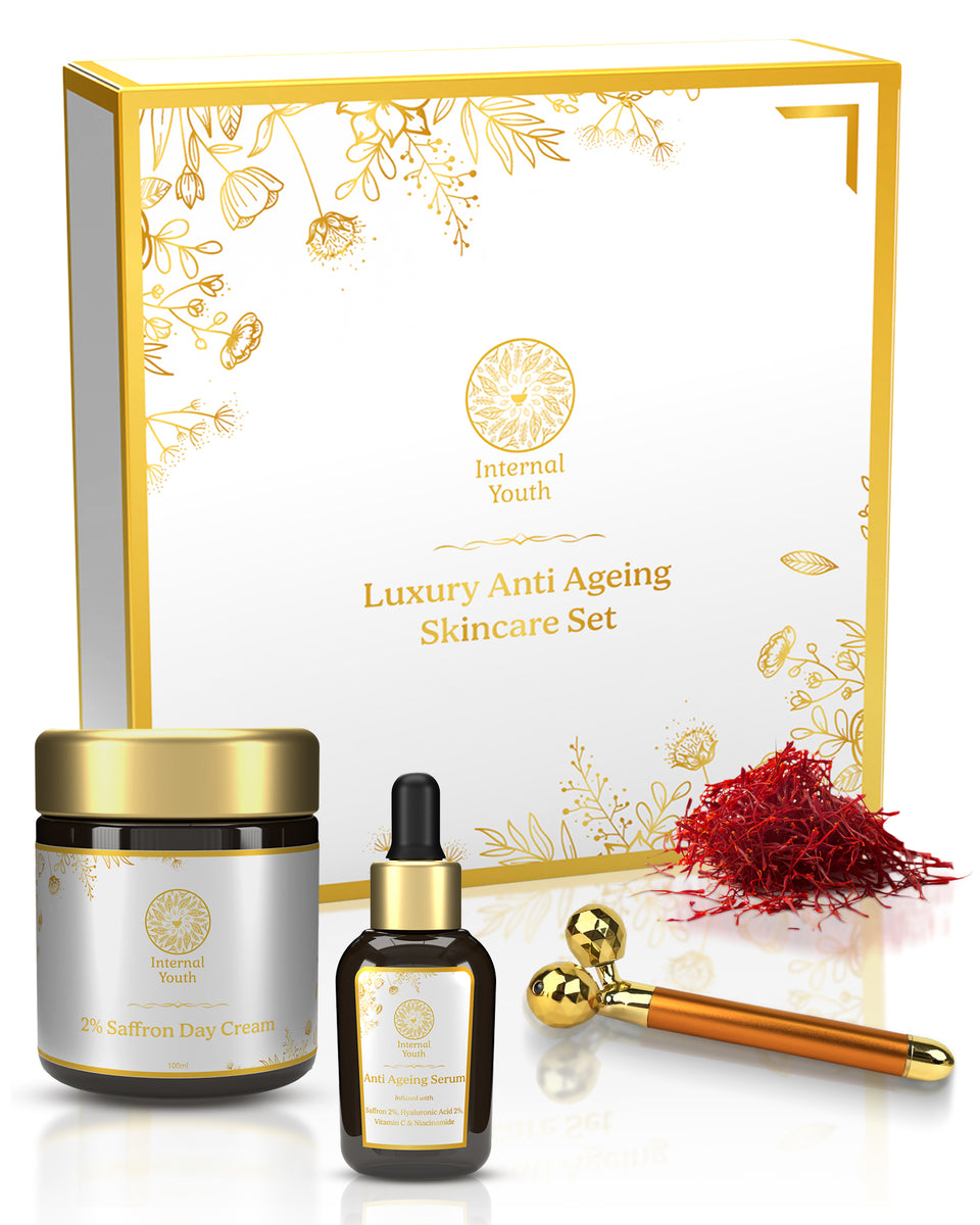 Luxurious Saffron Based Skincare Kit for Women - Skin Brightening Faci ...