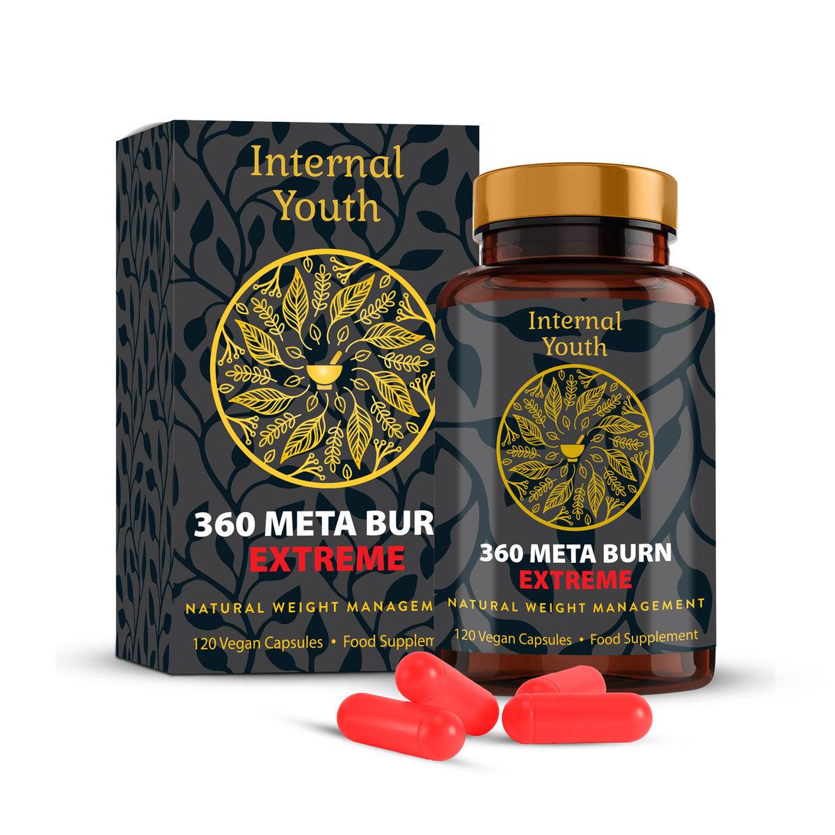 360 Meta Burn Extreme - High Strength Fat Burner Capsules - Natural We ...